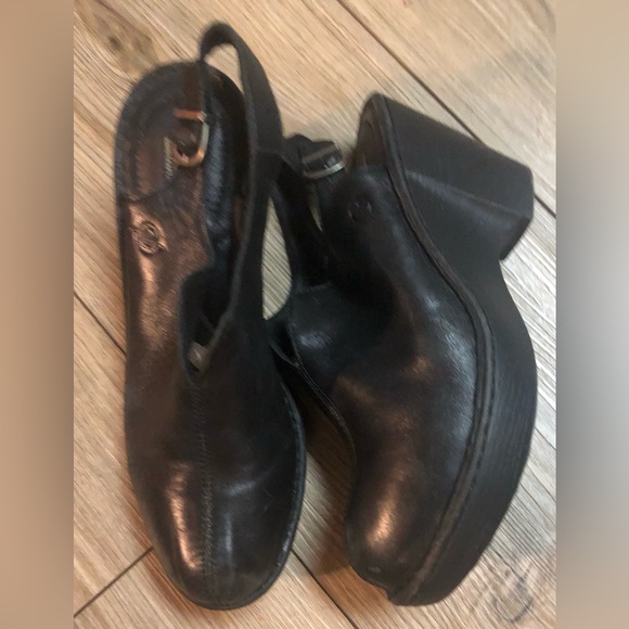 Born | Shoes | Borndevlyn Distressed Suede Platform Slingback Clogs ...